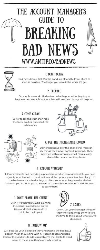 Key Account Managers Guide To Breaking Bad News To Clients [Infographic ...